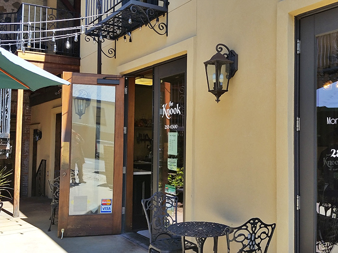 The Nook beckons with European cafe vibes in the heart of the Sierras, where coffee tastes better when sipped at a wrought iron table.