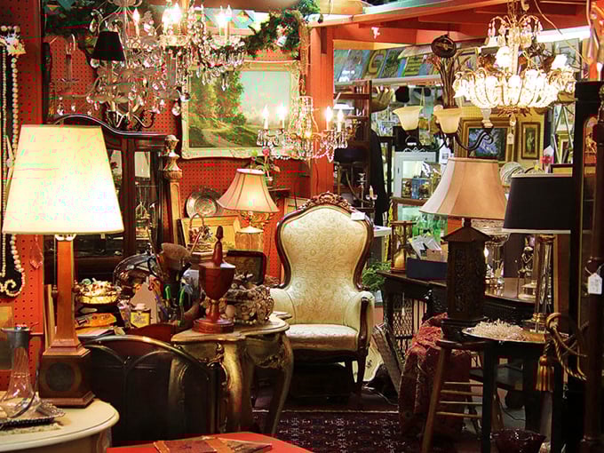 The furniture section: where your credit card whispers, "Go ahead, that chair has more character than your entire living room."