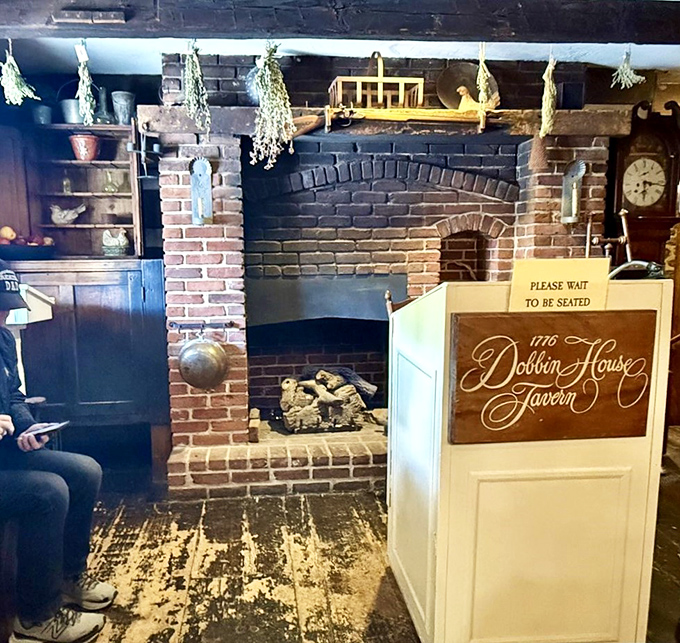 The hearth that launched a thousand dinners. This colonial fireplace has warmed weary travelers since before electricity was even a spark of an idea.