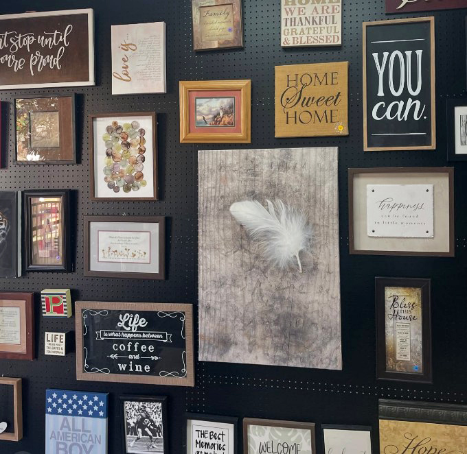 Wall art that speaks volumes without saying a word. From "You Can" to "Home Sweet Home," inspiration comes pre-framed.