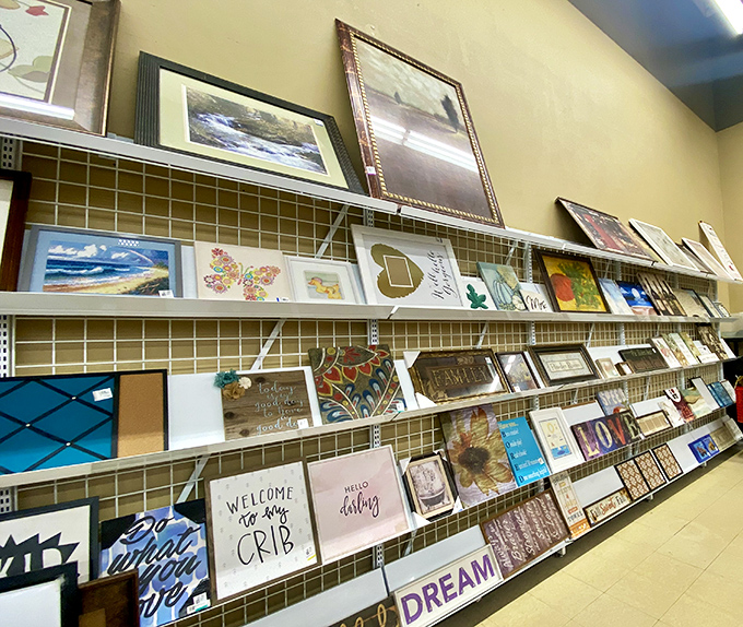 Wall art for every taste&mdash;from serene landscapes to typography declaring your love for coffee, wine, or living, laughing, and loving.