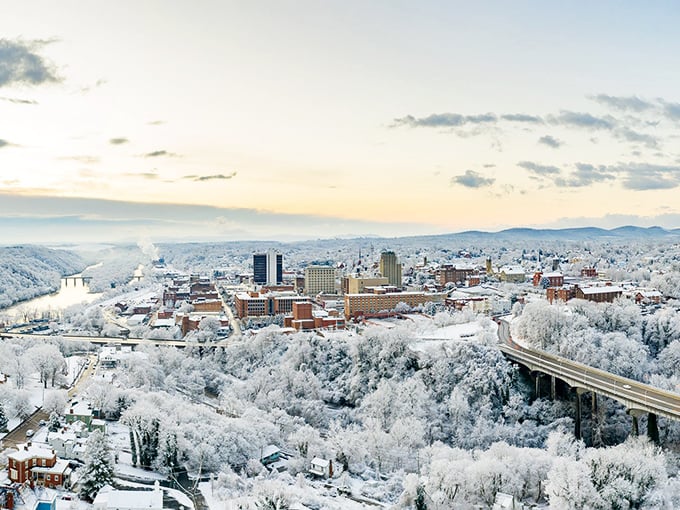 Winter blankets Lynchburg in a pristine white coat, transforming the cityscape into a scene worthy of the best holiday cards.
