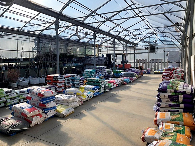 The "marketplace" part of Kaytee's extends to gardening supplies—because in rural Pennsylvania, restaurants feed more than just people.