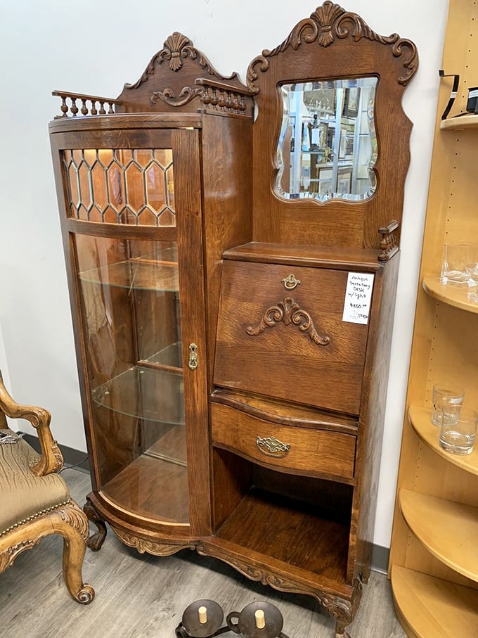 This antique cabinet has stories to tell&mdash;and at thrift store prices, you can afford to listen.
