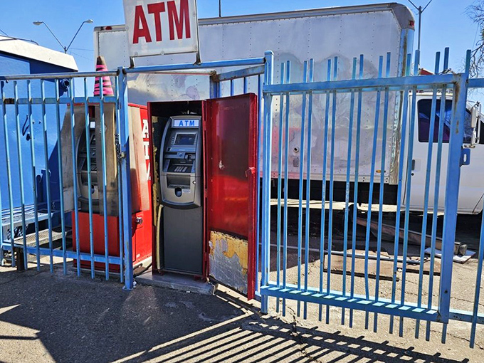Even the ATM gets the carnival treatment, making cash withdrawals feel festive.
