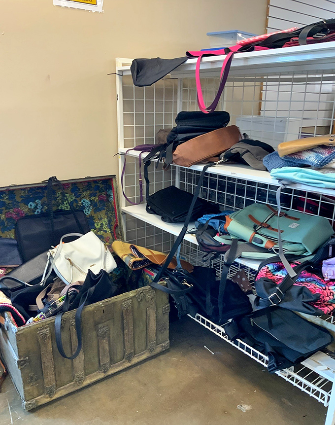 Handbag heaven or purse purgatory? One shopper's castoff becomes another's treasure in this corner of accessory abundance.