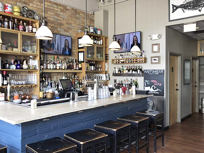 A bar stocked for serious maritime celebrations &ndash; where local brews meet craft cocktails in perfect coastal harmony.