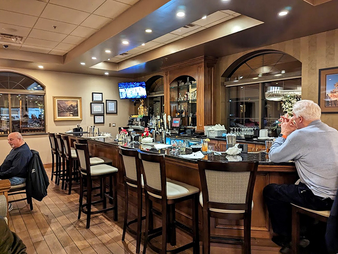 The bar area where conversations flow as smoothly as the perfectly crafted beverages.