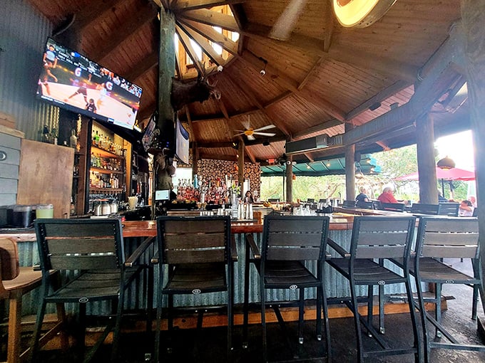 A treehouse bar that makes adults feel like kids again—except these juice boxes pack a much stronger punch!