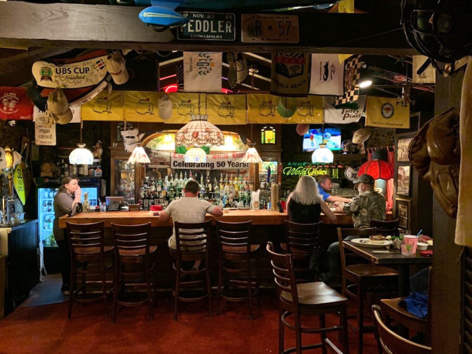 The bar area feels like it's been hosting neighborhood tales and first dates since before Instagram made food photography a competitive sport.
