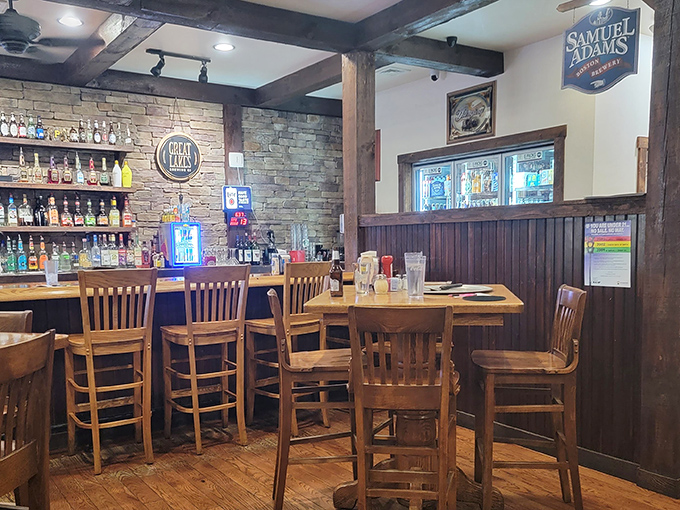 The bar area&mdash;where strangers become friends and friends become family over craft beers and shared appetizers.