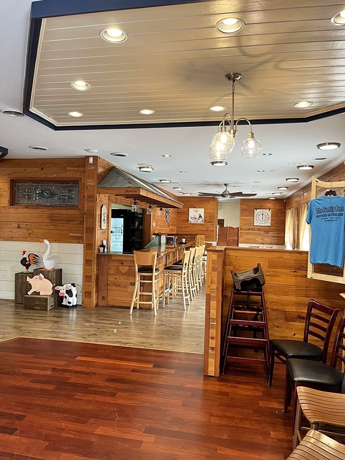 Where rustic meets refined&mdash;wood-paneled walls and carefully designed spaces create the perfect backdrop for breakfast's greatest hits.