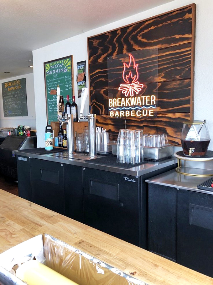 Behind this bar, barbecue dreams come true with a neon sign that serves as a lighthouse for the smoked-meat obsessed.