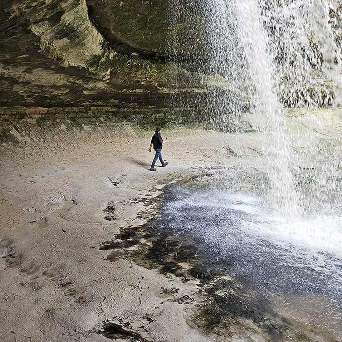 Walking behind a waterfall – the closest thing to starring in your own adventure movie without needing a stunt double.