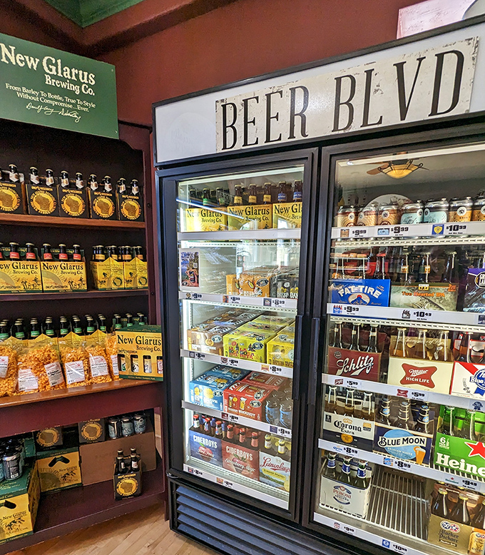 "Beer Blvd" isn't just a refrigerator&mdash;it's a shrine to Wisconsin's other religion, featuring local brews that pair perfectly with everything cheese.