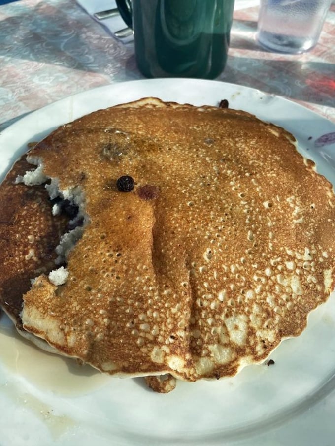 This blueberry pancake isn't just breakfast&mdash;it's a golden-brown canvas of morning perfection with fruity surprises hiding in every other bite.