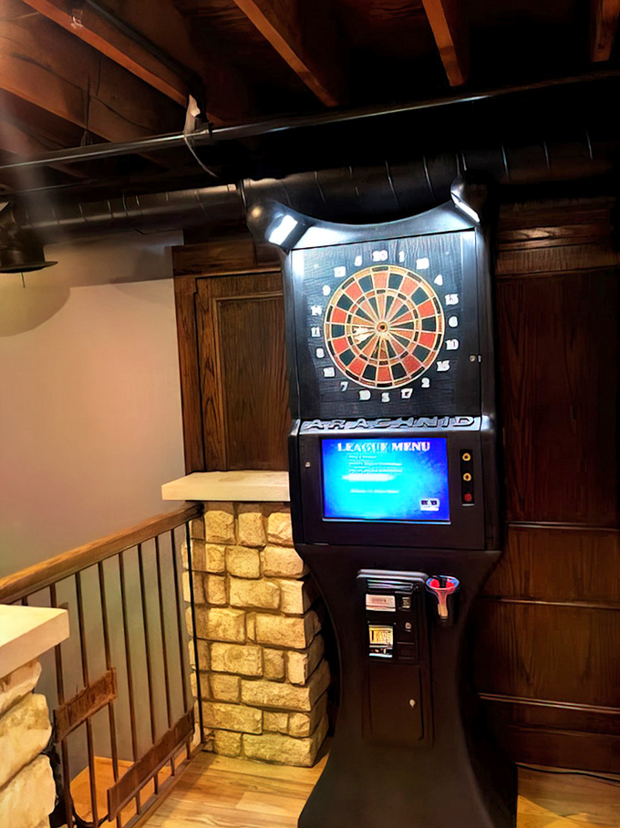 Electronic darts&mdash;where your accuracy improves in direct proportion to how many of their craft beers you've consumed. A time-honored tavern tradition.