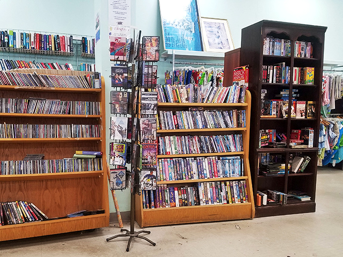 The literary corner: where paperback adventures and hardcover wisdom wait silently for their next reader. Netflix can't compete with this selection.