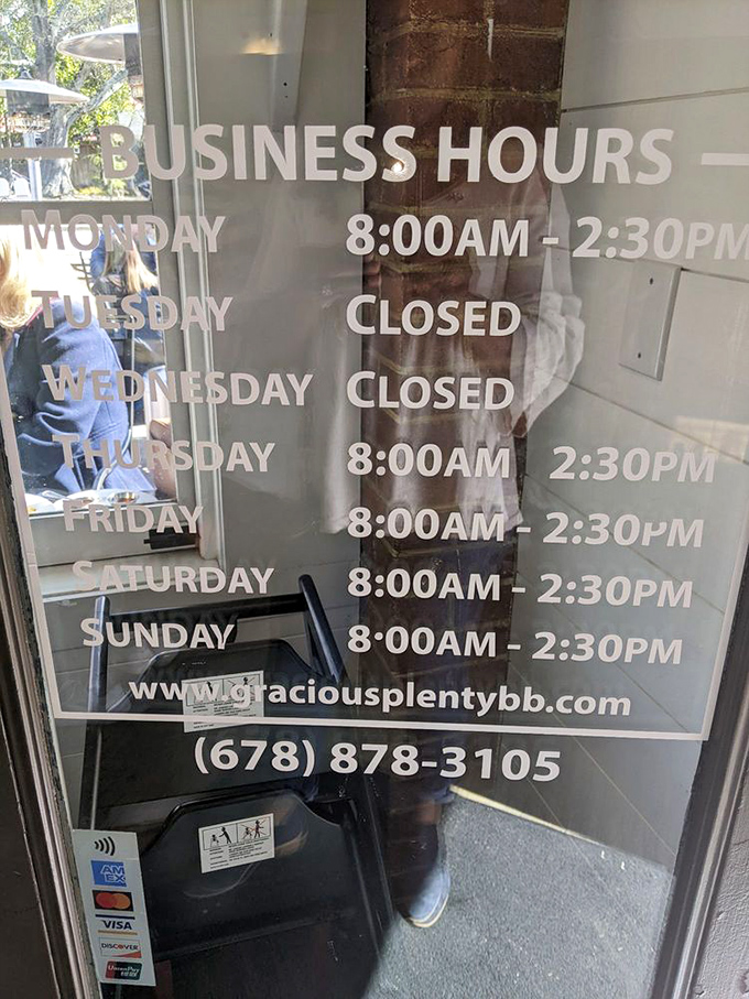 Closed Tuesdays and Wednesdays? That's just the universe giving you something to look forward to for the rest of the week.
