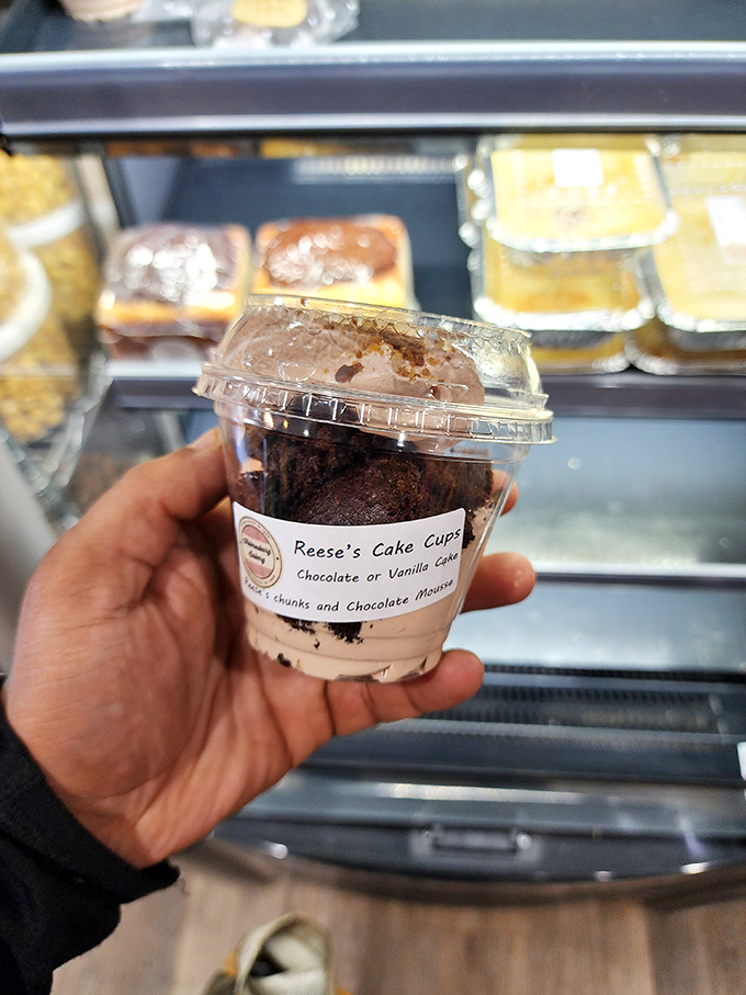 Dessert in a cup: layers of chocolate cake and mousse that prove Marinucci's knows the importance of ending on a sweet note.