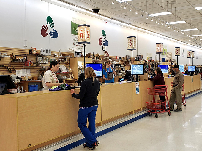 The final frontier: checkout counters where treasures become possessions and the thrill of the hunt culminates in that sweet victory of savings.