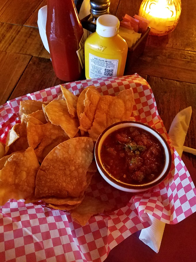 Homemade tortilla chips that shatter with satisfying crispness, paired with salsa that strikes the perfect balance between heat and flavor.