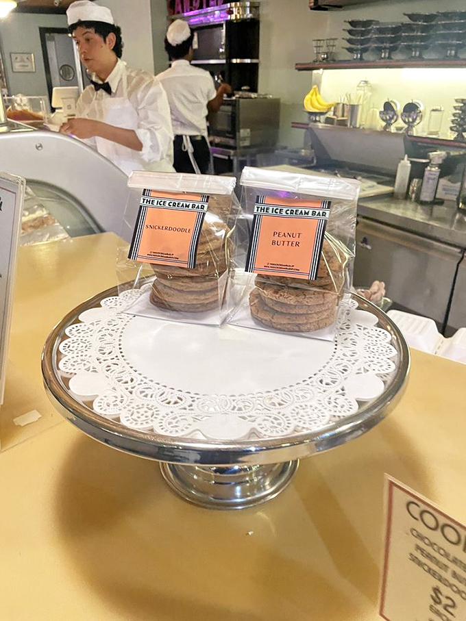 Cookies packaged with the care of precious artifacts. Snickerdoodle and Peanut Butter&mdash;the dynamic duo of the cookie universe.