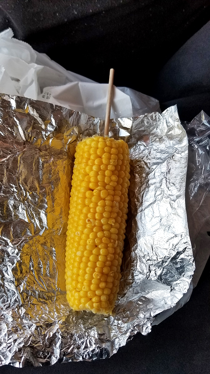 Corn on the cob&mdash;nature's handle-equipped side dish. Simple, sweet, and the perfect way to pretend you're eating something healthy with your fried feast.