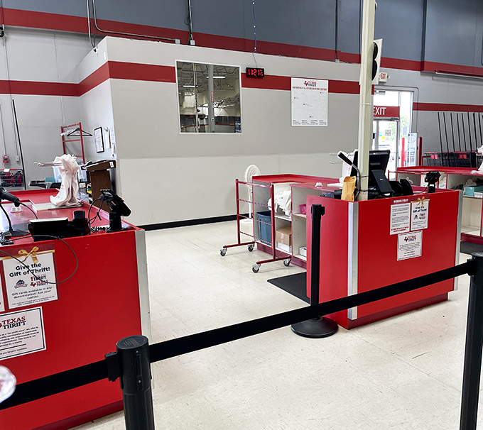 The checkout area, where treasure hunters part with surprisingly small amounts of cash for their day's discoveries.