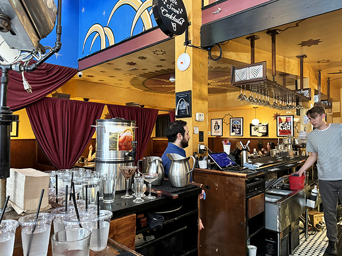 Behind this vintage wooden counter, modern-day soda jerks craft fizzy wonders with the precision of scientists and the flair of Broadway performers.