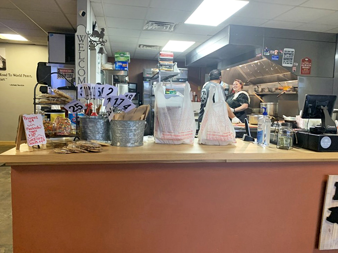 Where BBQ dreams begin: the counter where you'll place the most important order of your day. Choose wisely, friends.