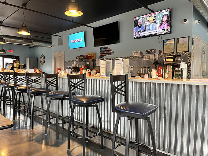 Counter culture at its finest&mdash;where regulars perch on comfortable stools, watching breakfast theater unfold behind the corrugated metal stage.