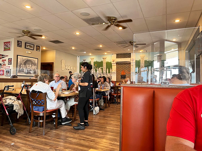 The dining room hums with conversation and the clinking of forks against plates. These regulars know the secret that you're just discovering.