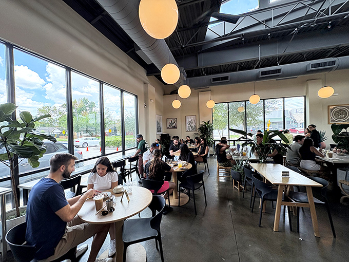 The happiest crowds in Houston gather here. Notice how no one's looking at their phones? That's the power of really good food.