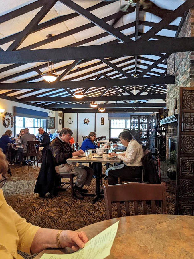 The true measure of a great restaurant: happy diners lost in conversation and good food. Notice how nobody's looking at their phones?