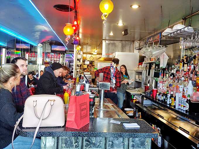 Where strangers become friends over shared appreciation of comfort food, proving that Galaxy Diner isn't just feeding stomachs—it's nourishing community.