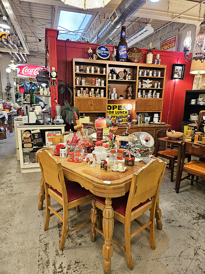 This vintage dining set has hosted thousands of family meals and still stands ready for another round of pot roast and heated political discussions.