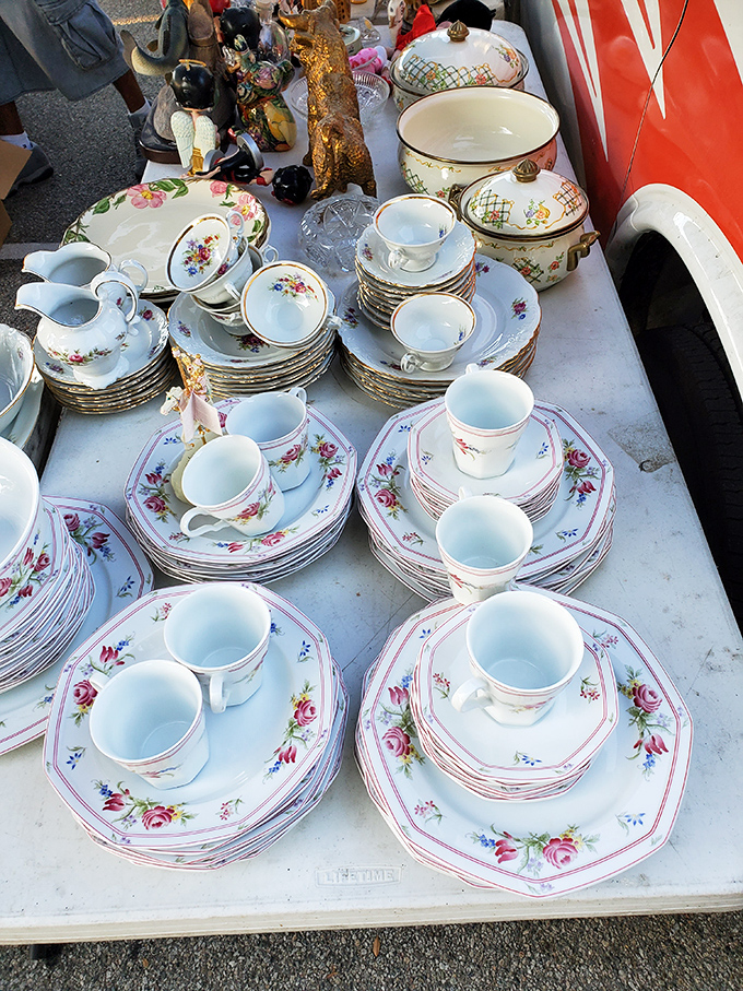 Tea party perfection awaits. These floral sets have hosted countless gossip sessions and could elevate your morning coffee from mundane to magnificent.