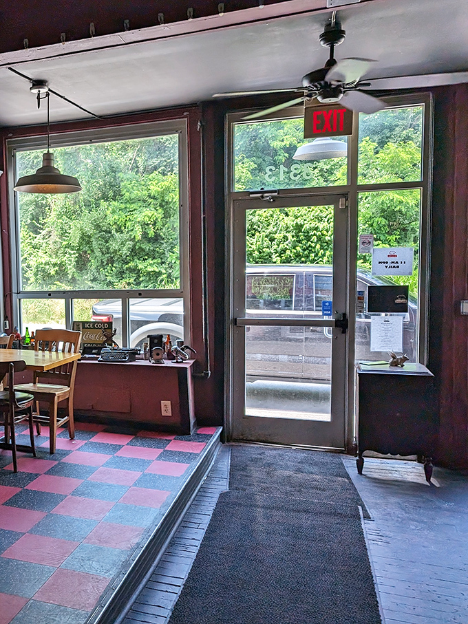 The entrance to barbecue nirvana&mdash;simple, unassuming, and promising a temporary escape from the ordinary world outside.