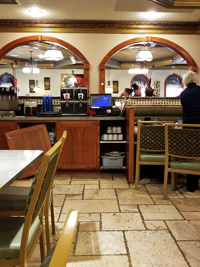 Where coffee dreams come true and mugs are never empty. The heart of any great diner is its coffee station&mdash;this one pumps pure liquid energy.