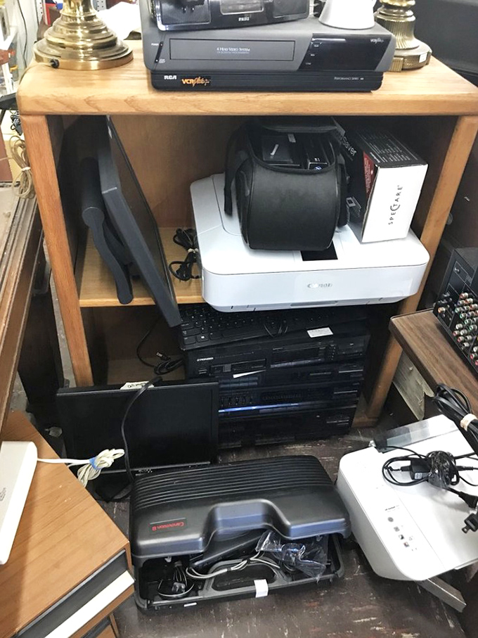 The electronics graveyard&mdash;where yesterday's cutting-edge technology comes to find new purpose. That VCR might just be someone's retro dream machine!