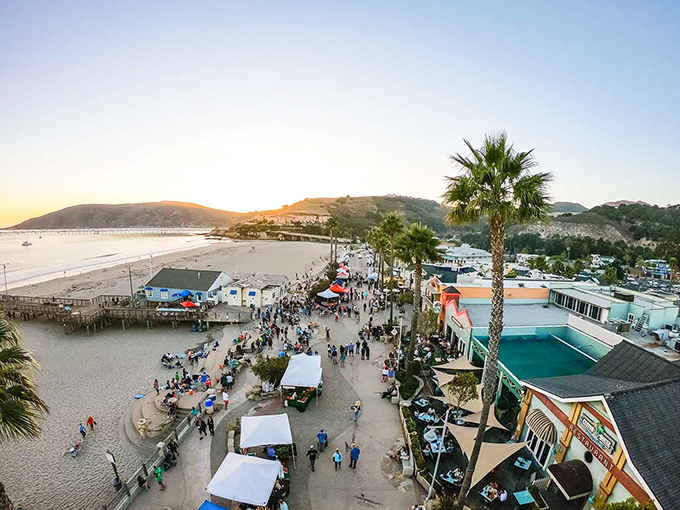 The farmers market transforms the promenade into a celebration of local bounty, where "fresh" isn't just a word&mdash;it's a way of life.