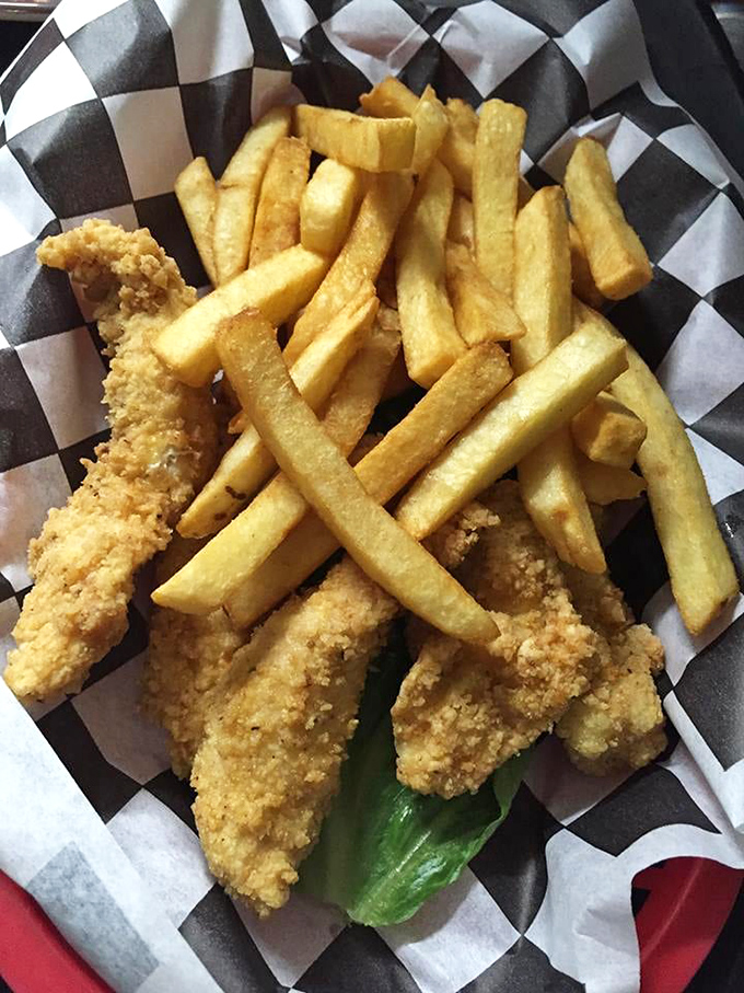Fish and chips that would make a British pub-goer weep with joy. Crispy outside, flaky inside&mdash;textbook perfection. 