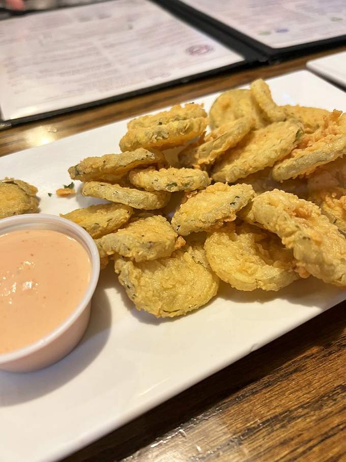 Fried pickles with that addictive dipping sauce&mdash;the appetizer that makes you wonder why you waited so long to try them and why you'd order anything else.
