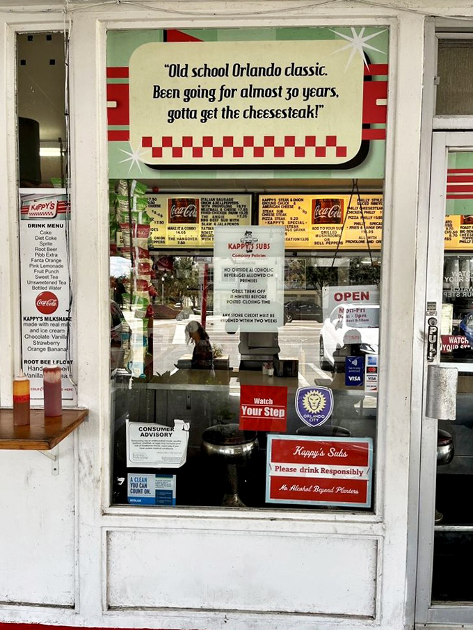 Words of wisdom on the door. When locals have been coming for decades, you know you've found something special.