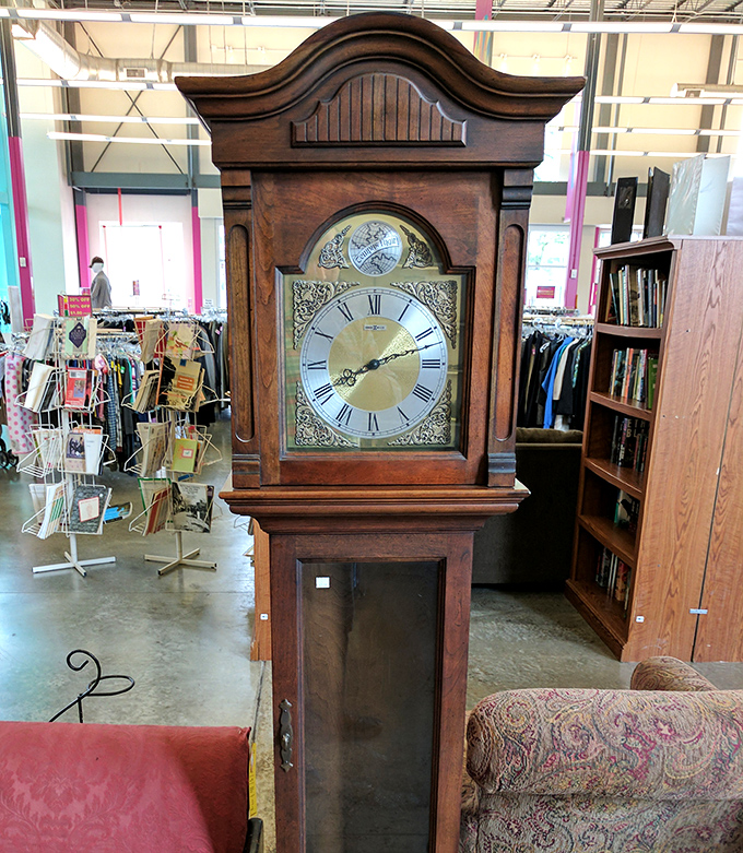 Grandfather clocks: the original status symbol before luxury cars. This handsome timekeeper has likely witnessed decades of family milestones.