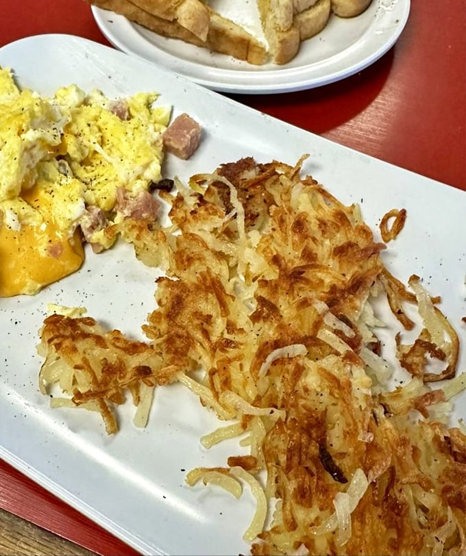 Hash browns achieving peak crispiness &ndash; the potato equivalent of winning an Olympic gold medal.