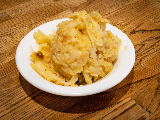 This isn't just hashbrown casserole &ndash; it's a golden mountain of potato perfection that makes an excellent foundation for any breakfast adventure.