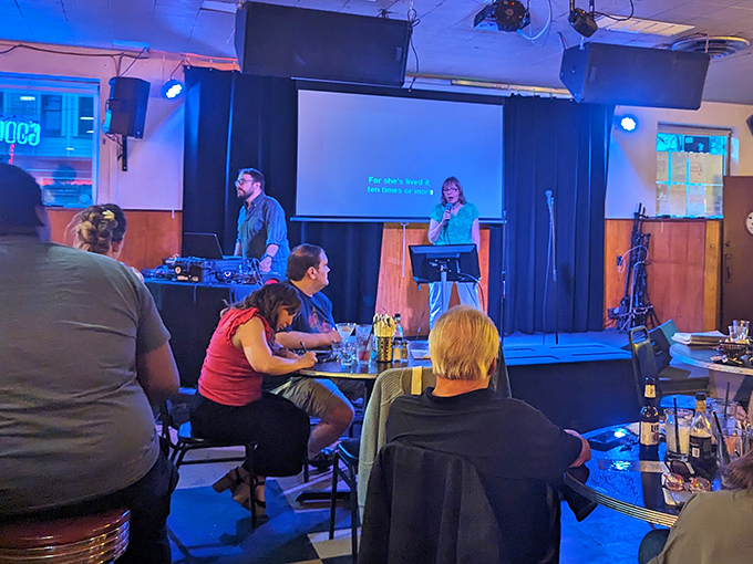 Live music and karaoke transform this hot dog joint into a cultural hub. Nothing pairs better with creative toppings than some equally creative performances.