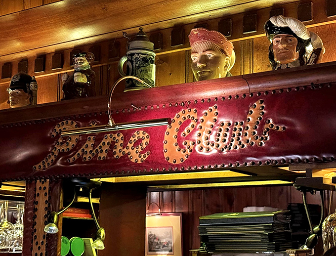 That studded leather bar sign isn't just decor&mdash;it's a statement piece that's witnessed decades of celebrations, deals, and first dates.